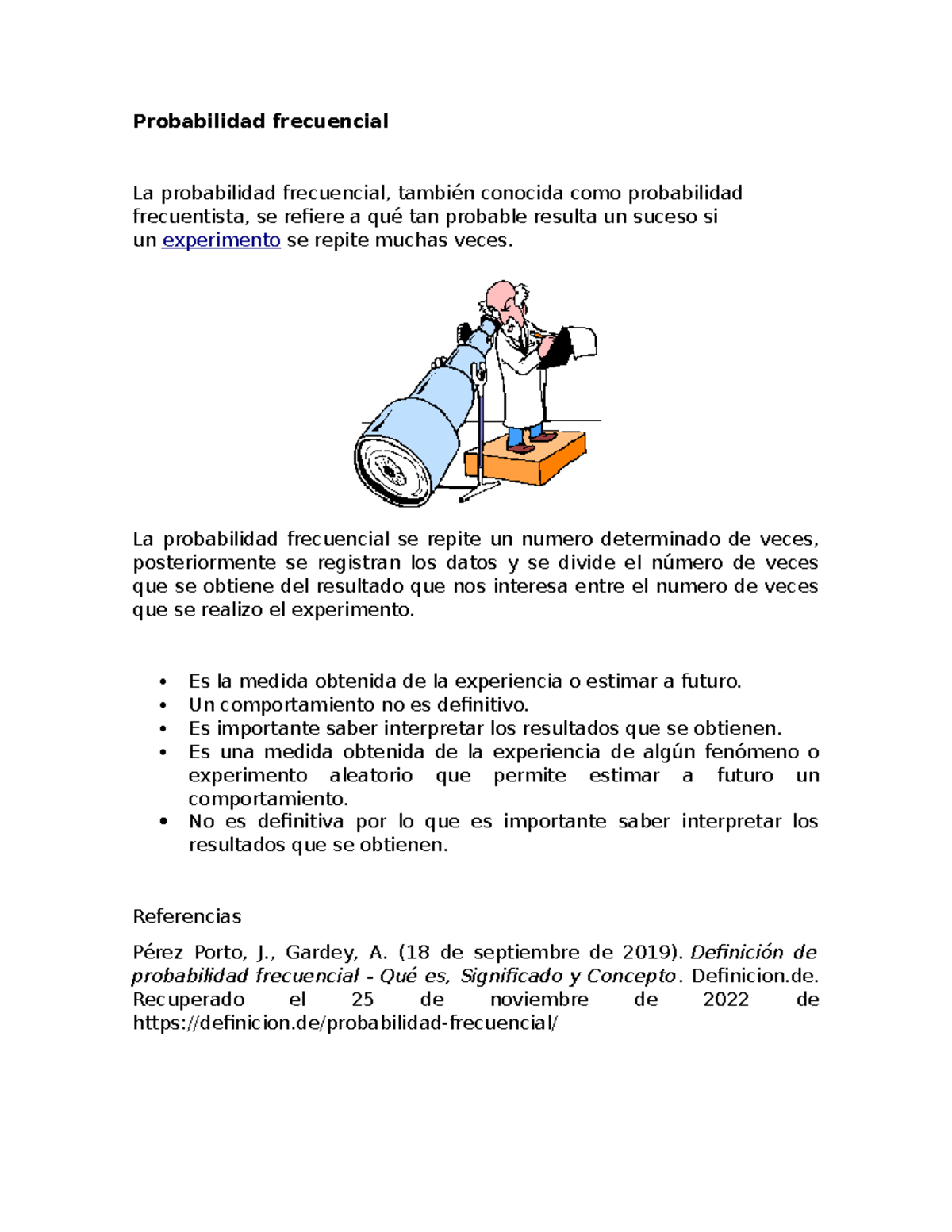 Probabilidad freuencial - La probabilidad frecuencial se repite un ...