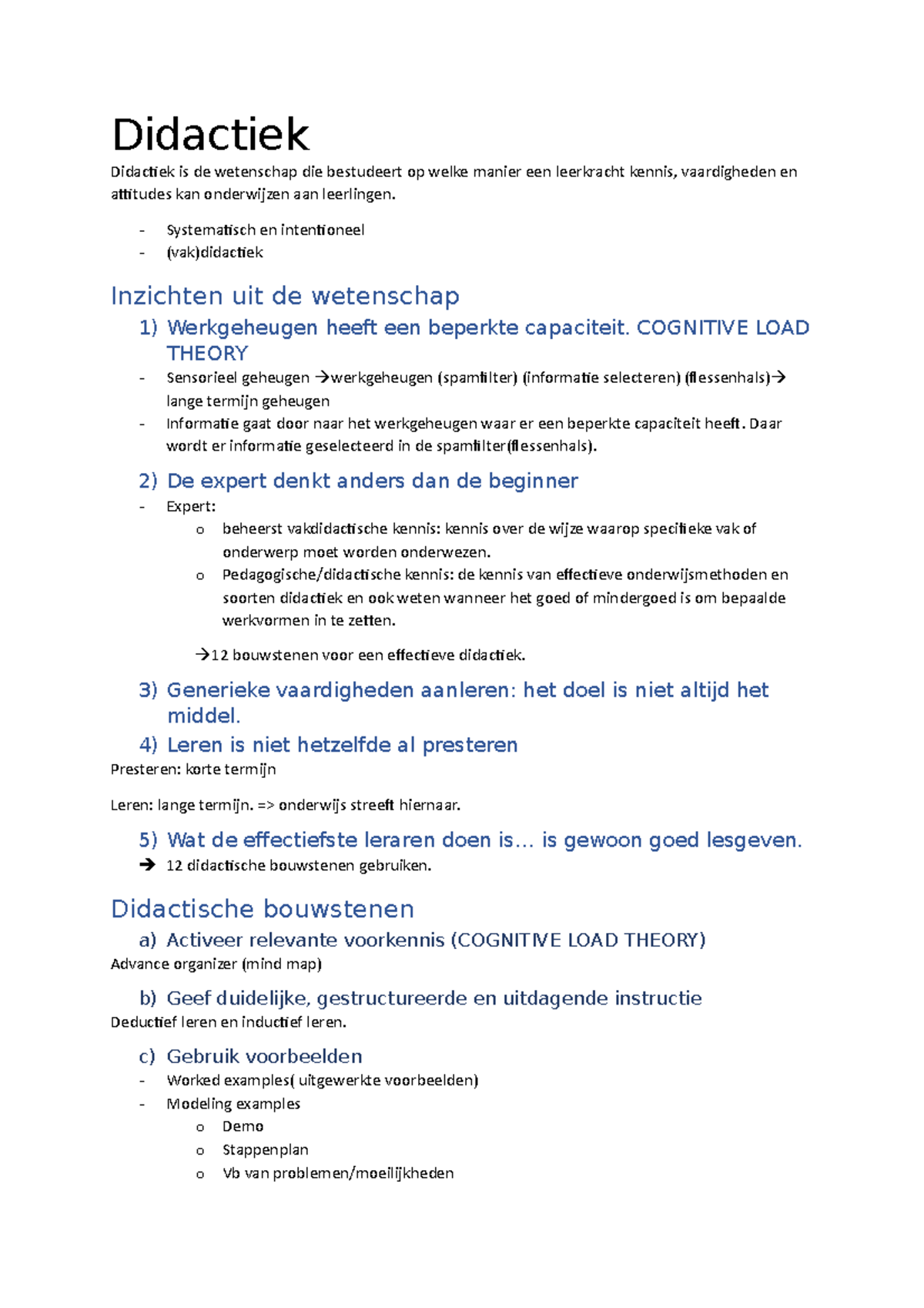Didactiek - Didactiek Didactiek is de wetenschap die bestudeert op ...