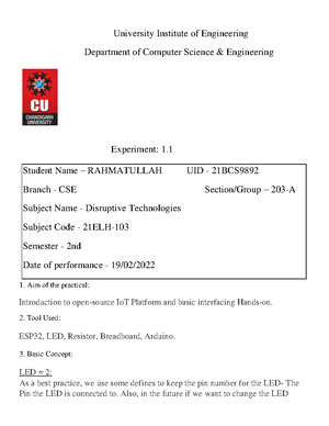 3.1 DT Worksheet - dt assignment - Department of Computer Science & Engineering Disruptive - Studocu