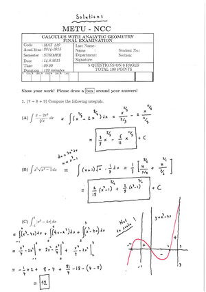 MATH 120 Calculus of Functions of Several Variables (2016-3)-Summer ...