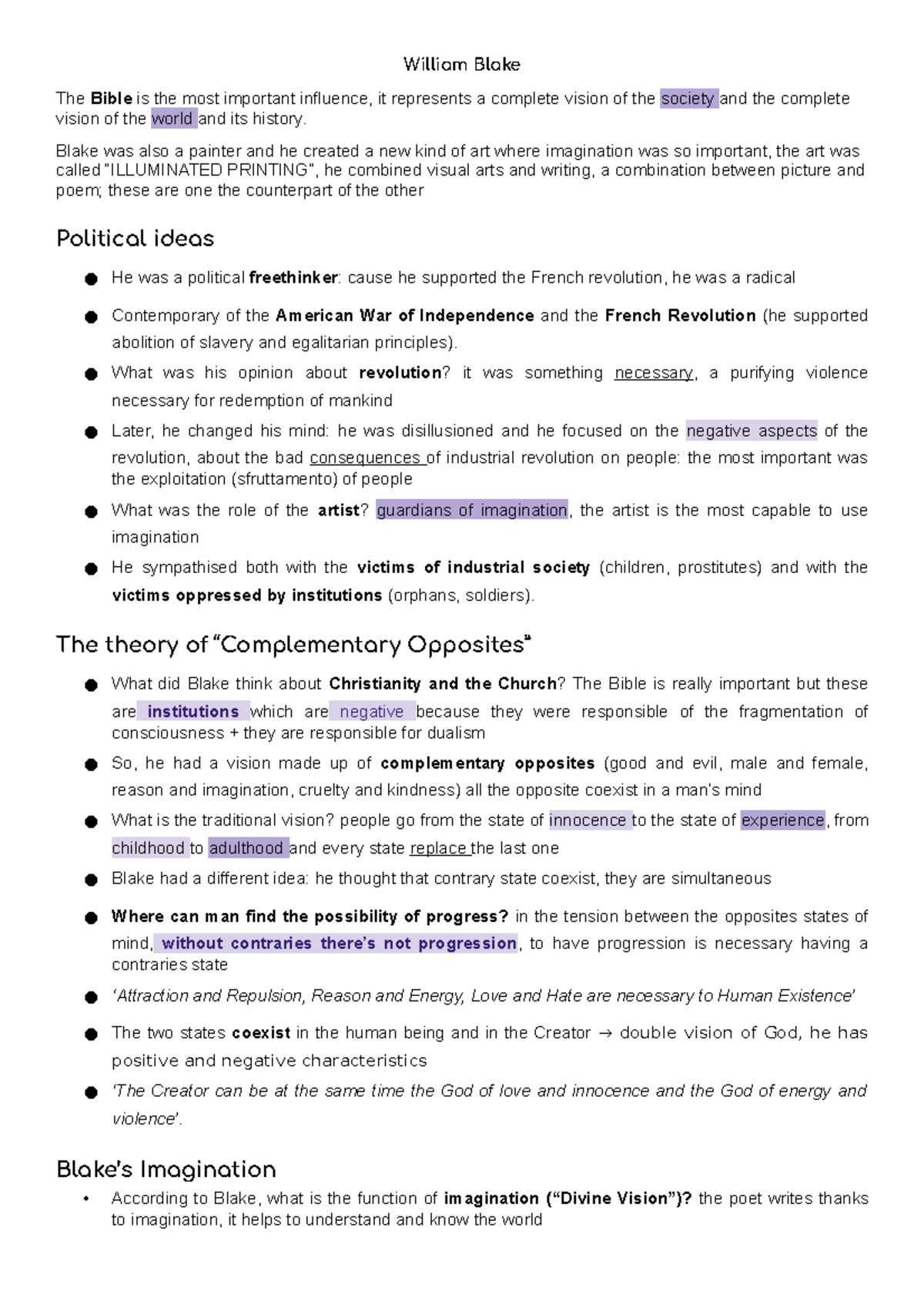 3-William Blake - William Blake The Bible is the most important ...