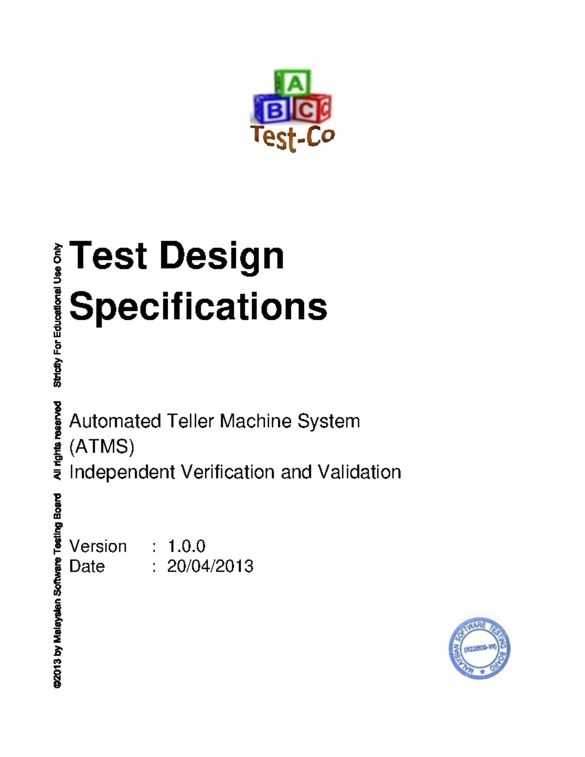 03. TAB 6 ATMS Test Design Specification Set A v1.0 - Test Design ...