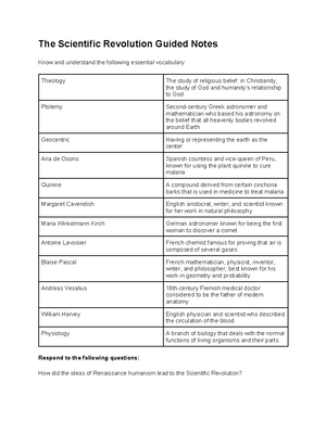 5.04 Notes - Modern Science Guided Notes Know and understand the ...