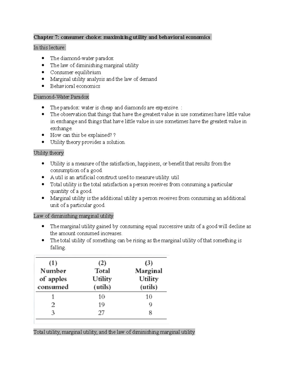 Chapter 7 consumer choice maximizing utility and behavioral economics ...