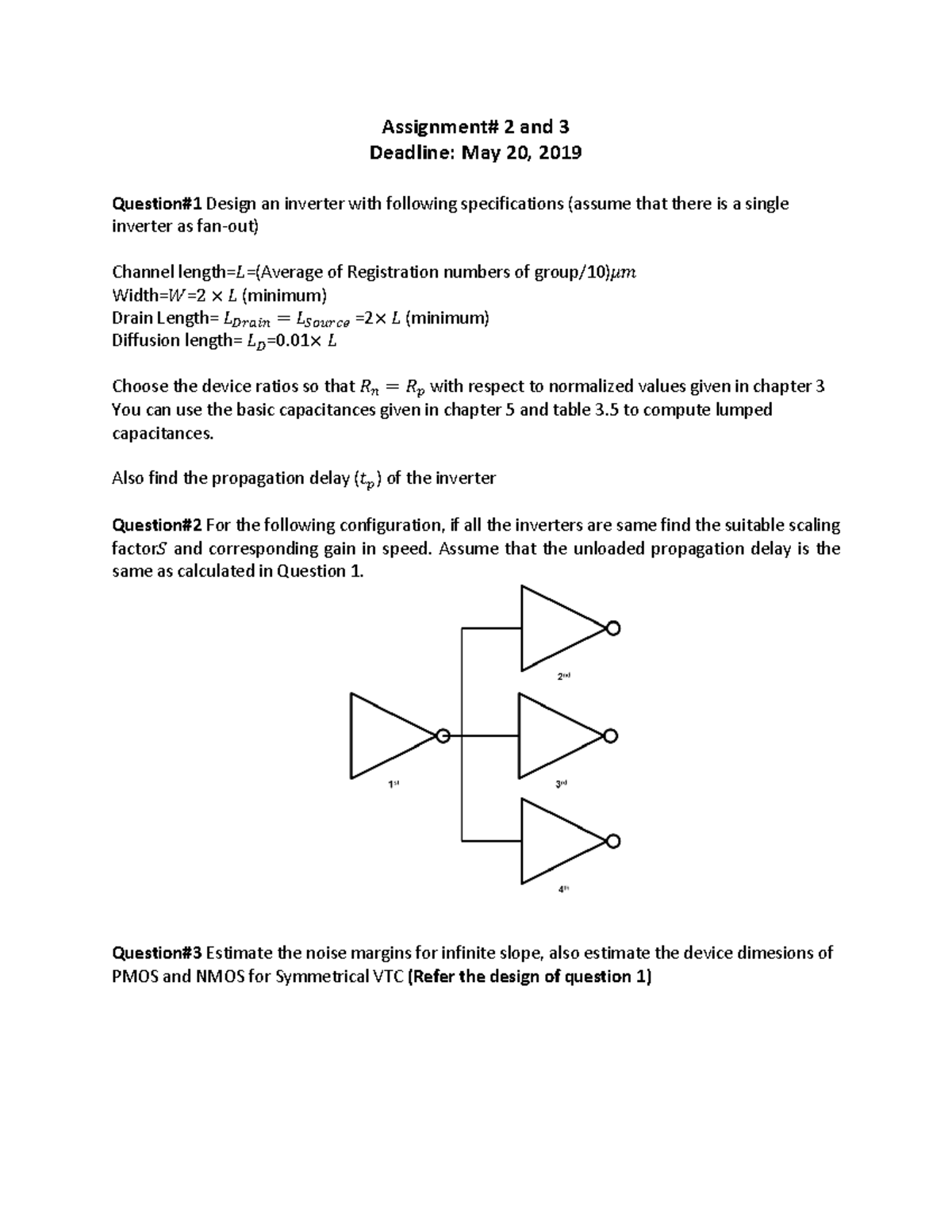 assignment type practical - Assignment# 2 and 3 Deadline: May 20, 2019 ...