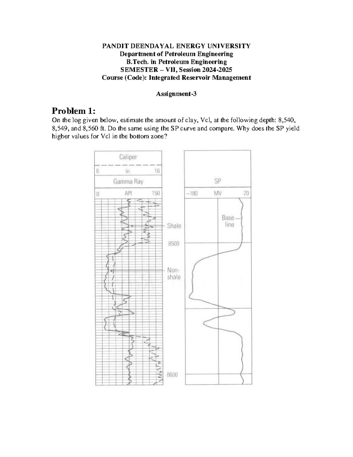 IRM Assignment 3 (2024-2025) - PANDIT DEENDAYAL ENERGY UNIVERSITY Department of Petroleum - Studocu