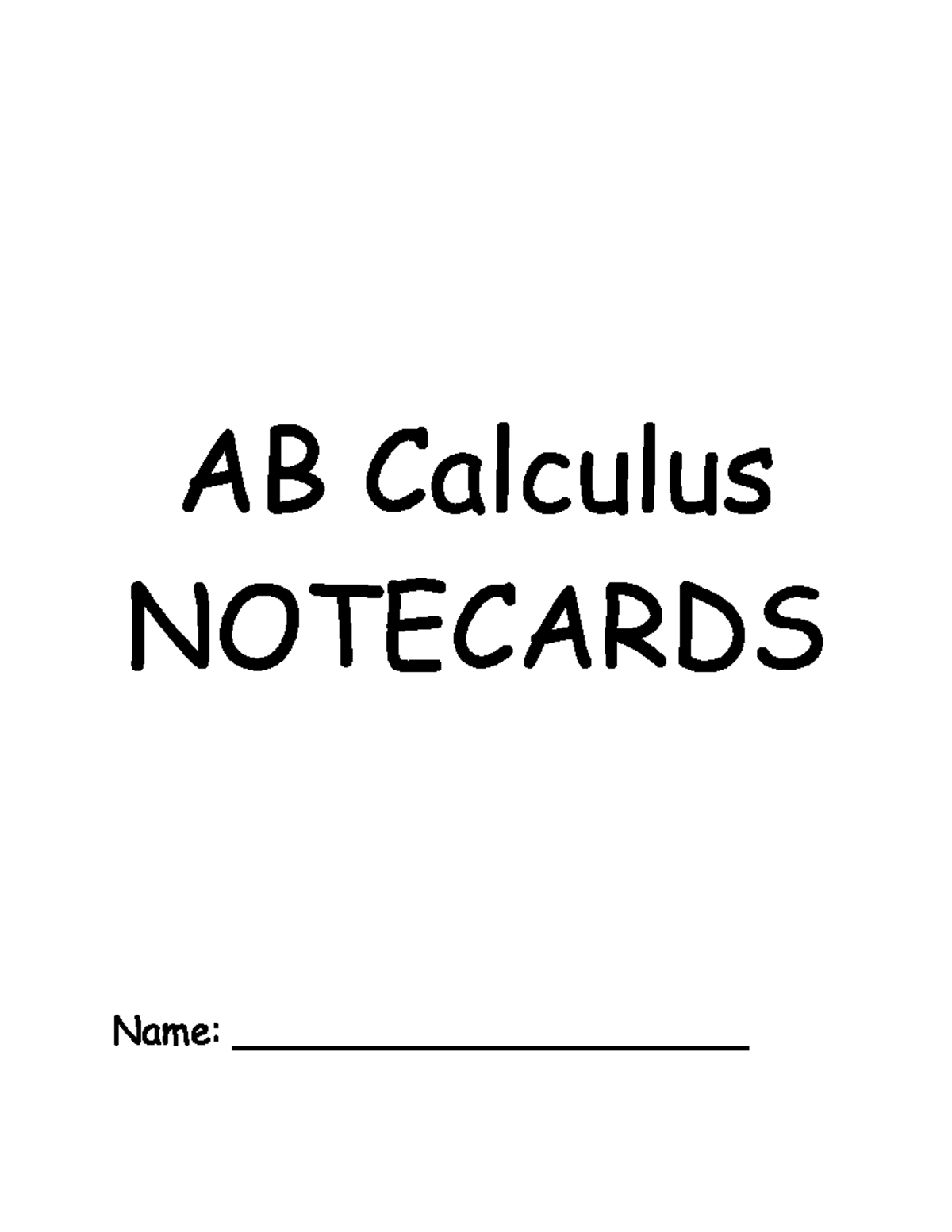 AB Notecards Final - Full Flashcard Set - 1016 281 - Studocu
