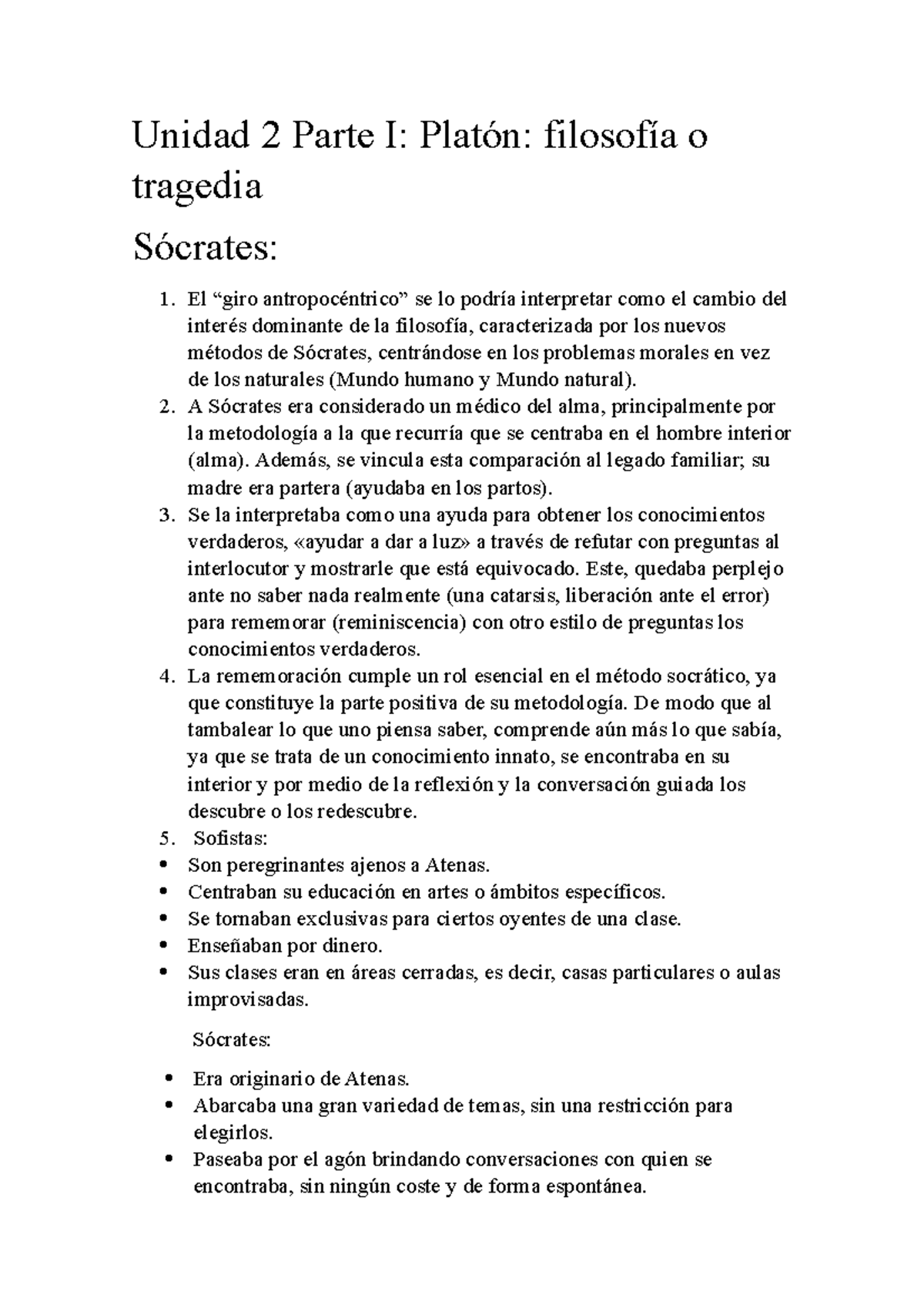 Unidad 2. Parte 1 - Platón filosofía o tragedia - Unidad 2 Parte I: Platón: filosofía o tragedia ...