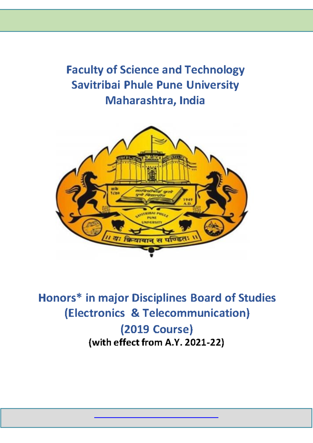 SPPU honors syllabus block chain technology - Faculty of Science and ...