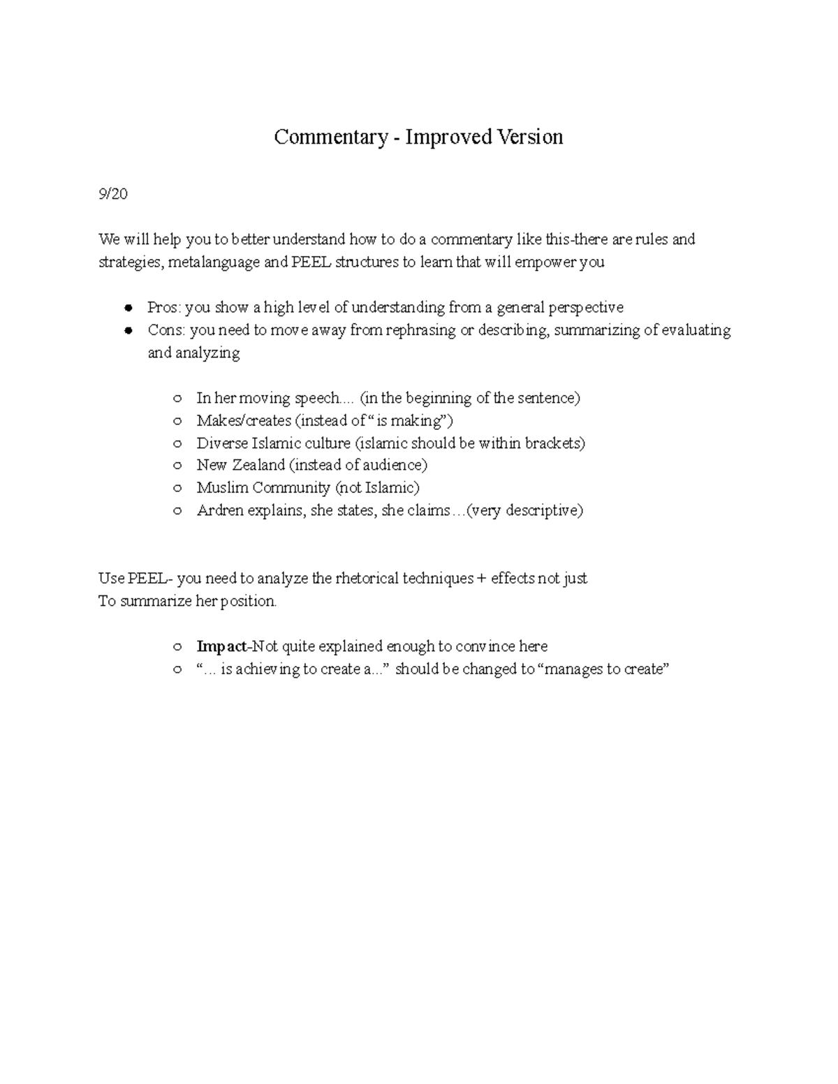 1Commentary - Improved Version - Commentary - Improved Version 9/ We ...