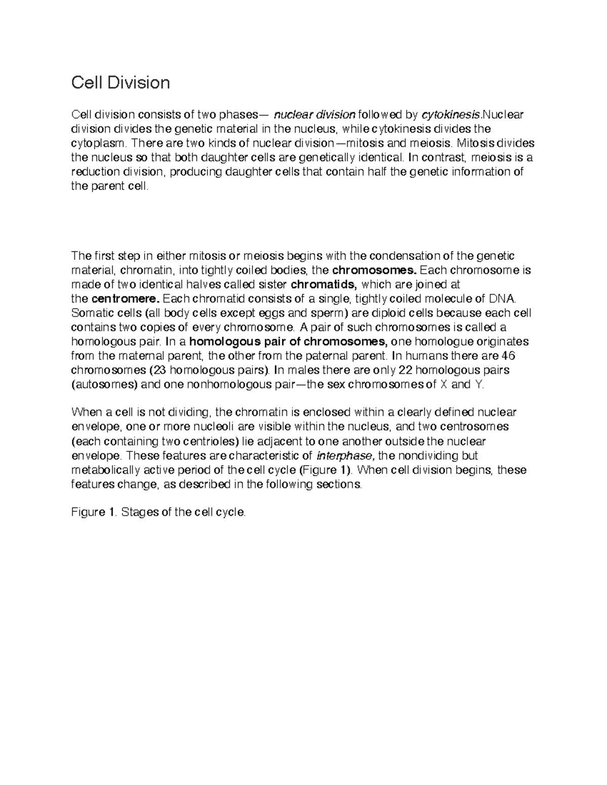 Cell Division - Cell Division Cell division consists of two phases ...