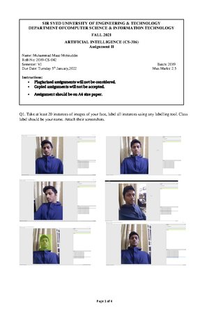 Lab 1 - Compiler Construction lab manuals - CASE Institute Page 1 of 4 CS4106 Compiler ...