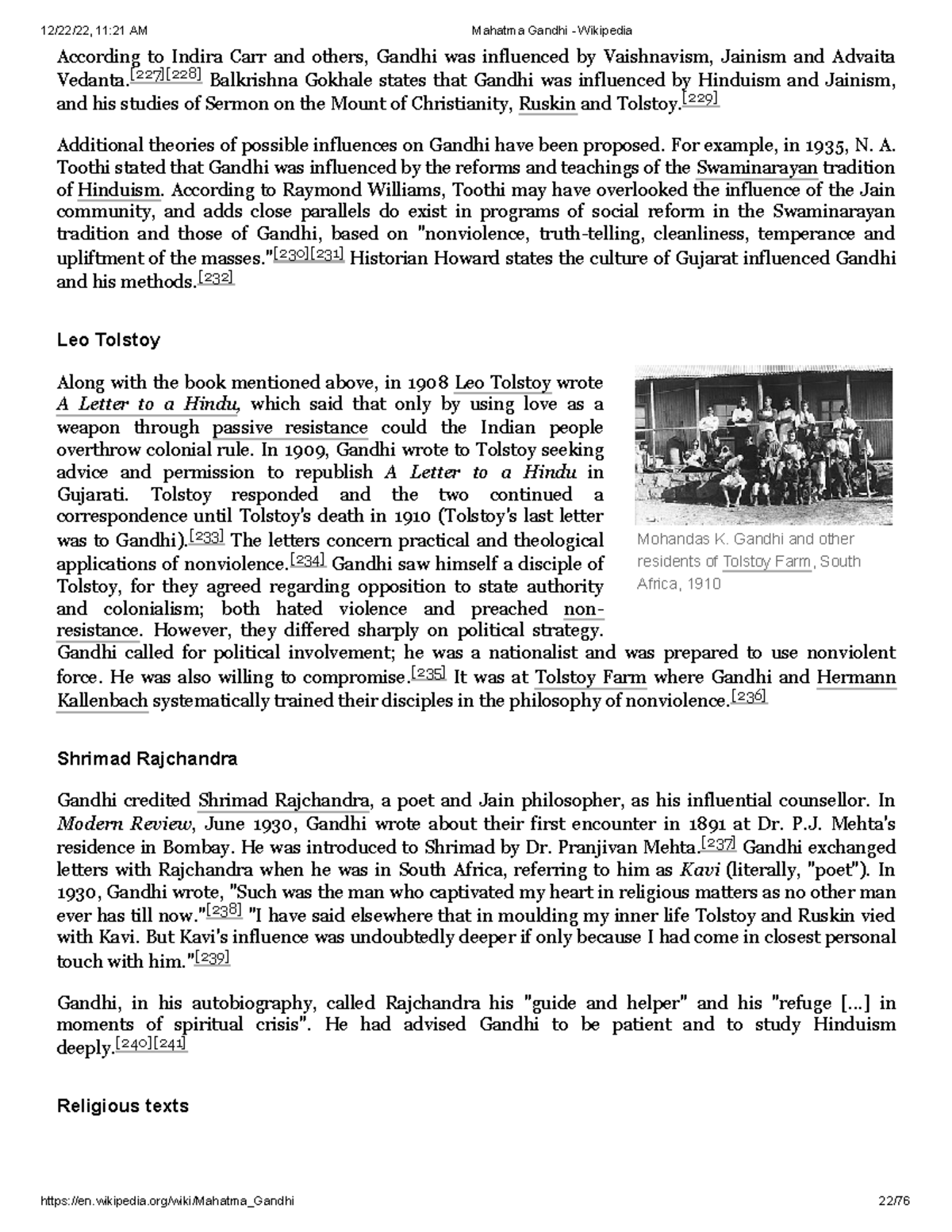 Mahatma Gandhi - Wikipedia-4 - Mohandas K. Gandhi and other residents ...