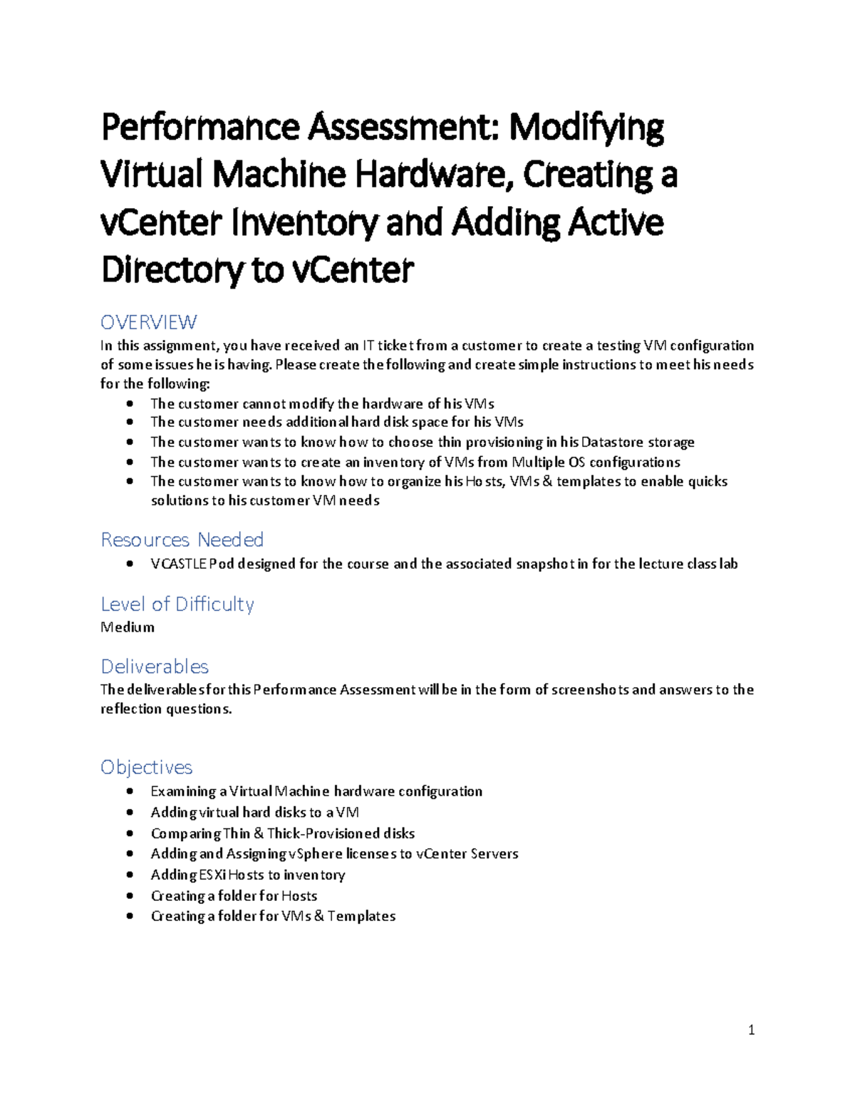 Week 2 Task 2L Performance Assessment - Performance Assessment ...