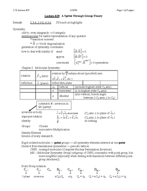 Lec35 - lecture 35 notes for Molecular Spectra and Molecular Structure ...
