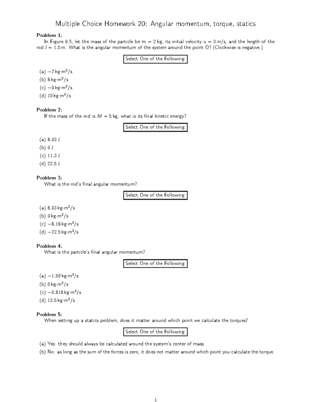 MC HW 20 - extra practice - Multiple Choice Homework 20: Angular ...
