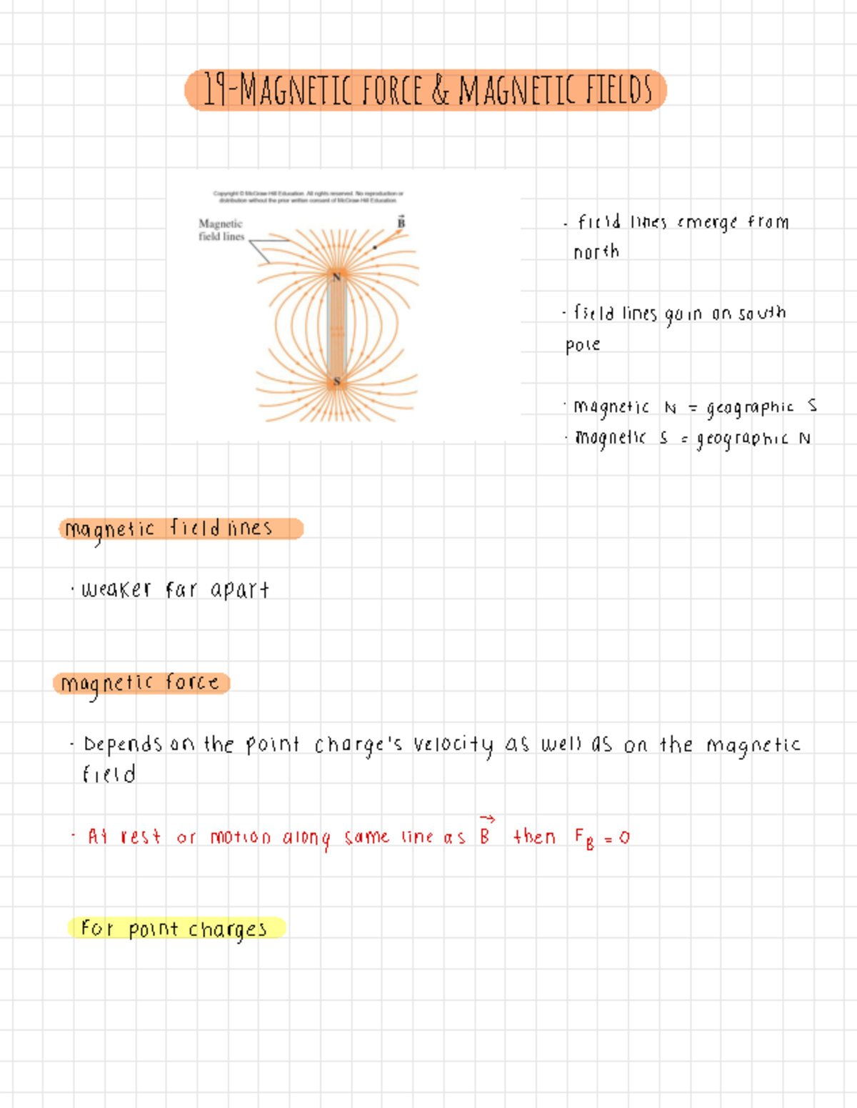 Chapter 19- Magnetic Fields + Force , Week Of Feb 2-7 - 19-Magnetic force & magnetic fields ...