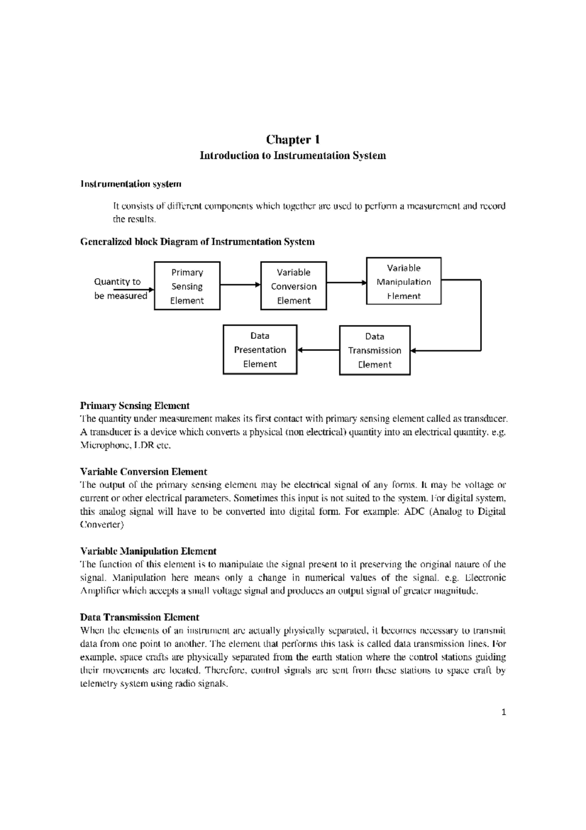 ELX231 Instrumentation Basic - Studocu