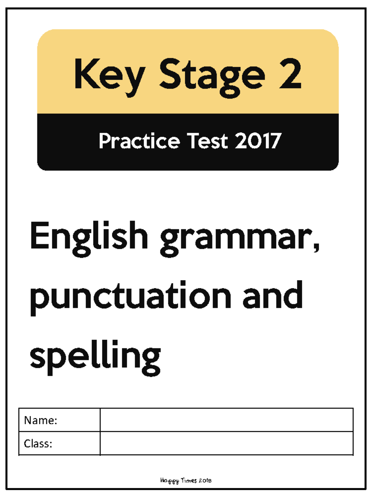 Spag2017 Hoppy Times 2 - Paper online - Key Stage 2 Practice Test 2017 ...