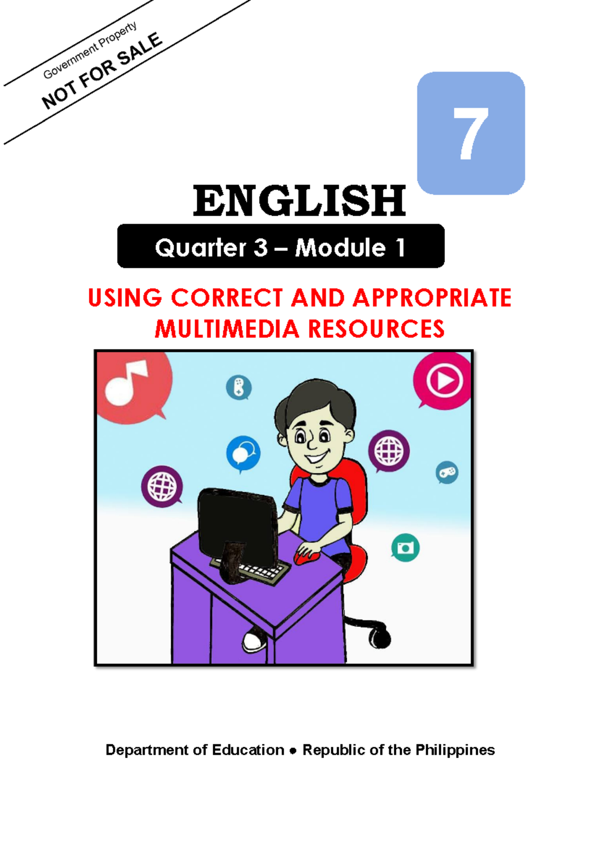 English 7 Q3 M1 v4 - ENGLISH USING CORRECT AND APPROPRIATE MULTIMEDIA ...