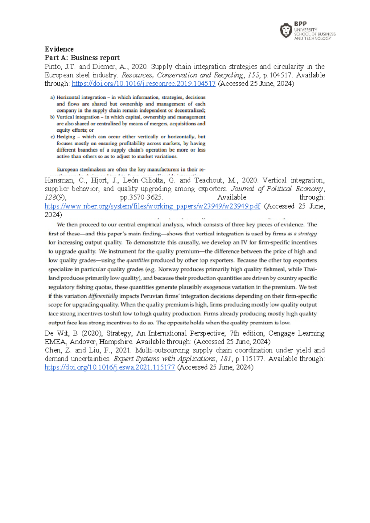 GSS - here are the references for this module - Evidence Part A ...