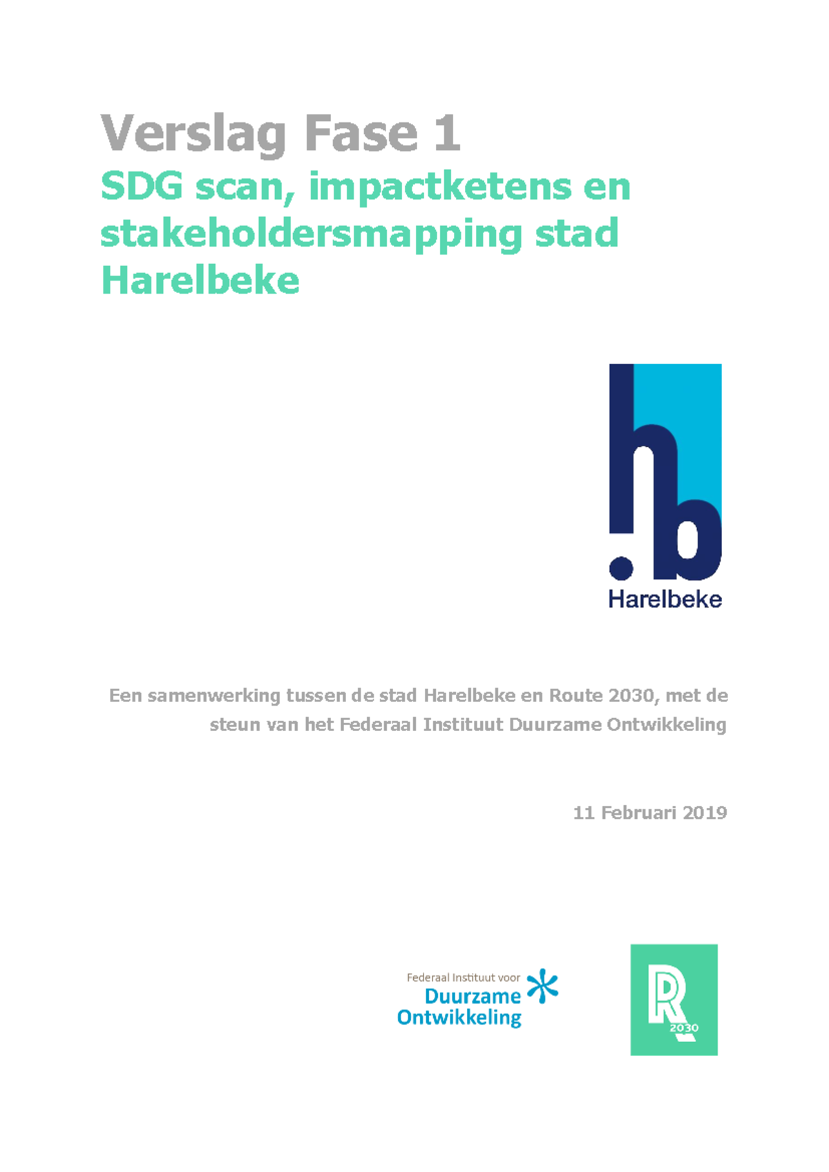 Materialiteitsmatrix toepassen - Verslag Fase 1 SDG scan, impactketens ...