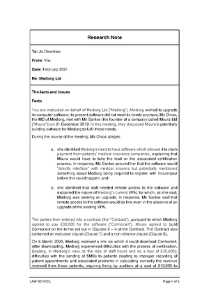 Particulars of Claim Example - IN THE HIGH COURT OF JUSTICE Claim No ...