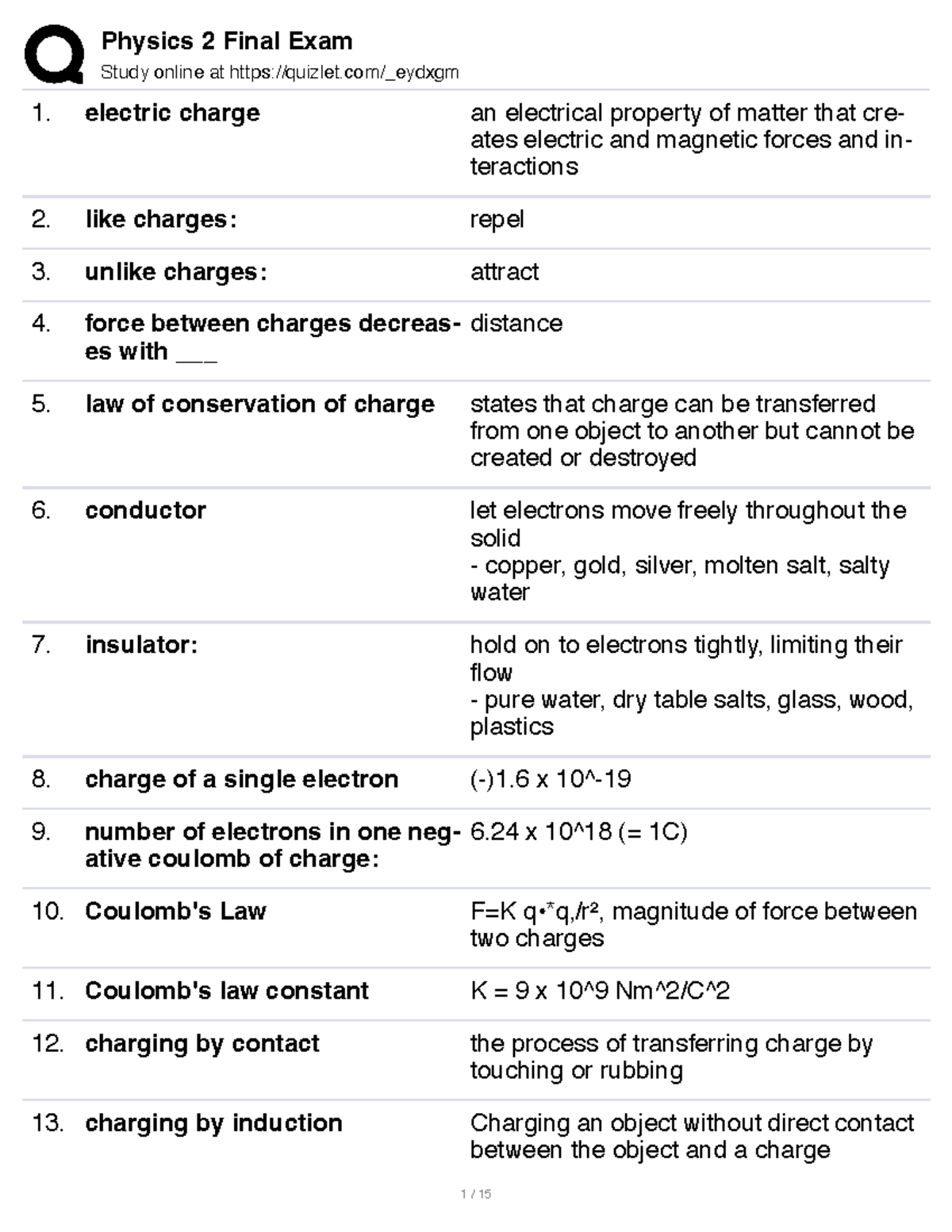 Physics 2 Final Exam - REVIEW - Study online at quizlet/_eydxgm ...