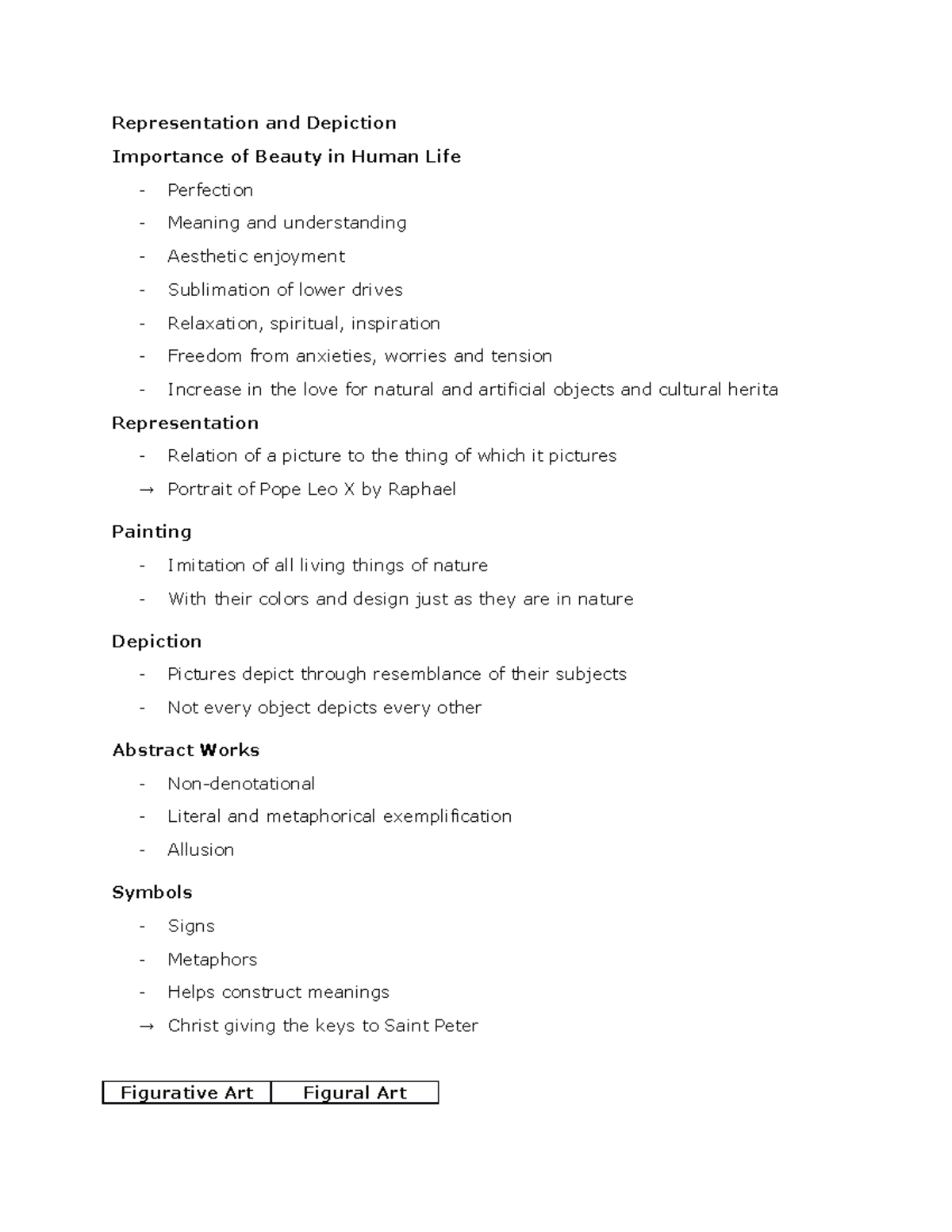 Representation and Depiction Representation and Depiction ...