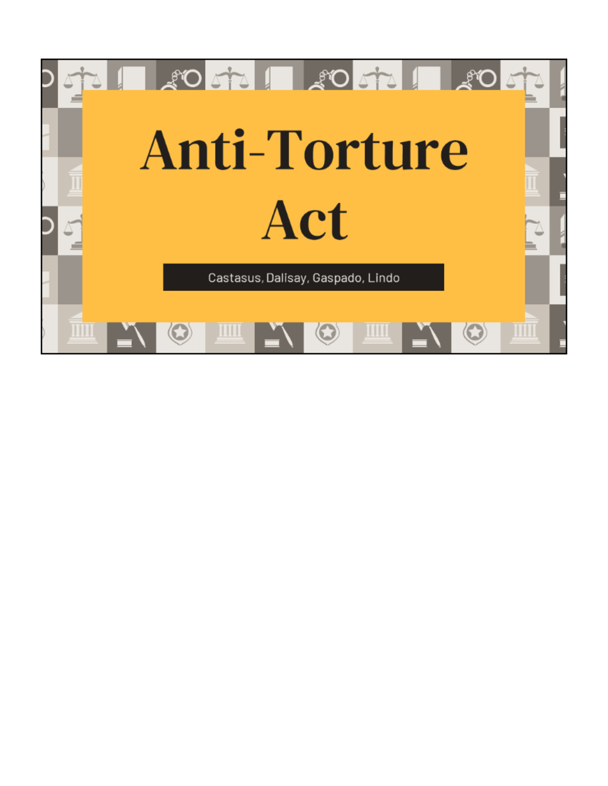 RA 9745 - Handout - Ky - Iisa lang kasi talaga ang convicted, so far ...