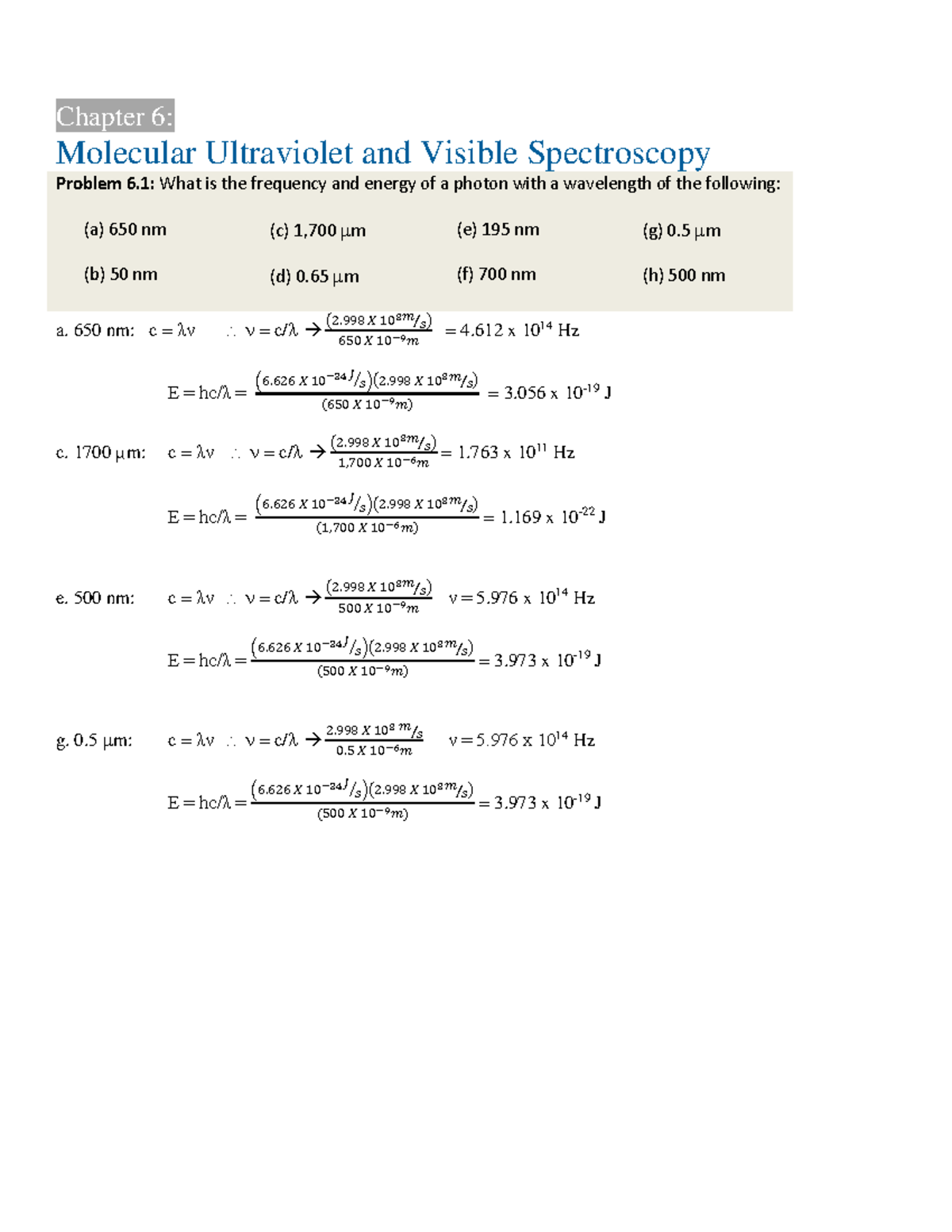 Chapter 6 Solutions - PRACTICE QUESTIONS - Chapter 6: Molecular ...