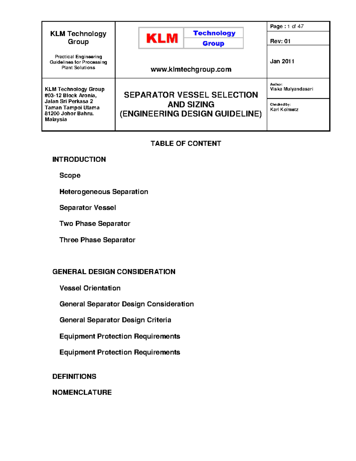 KLM Technology Group Practical Engineeri - KLM Technology Group ...
