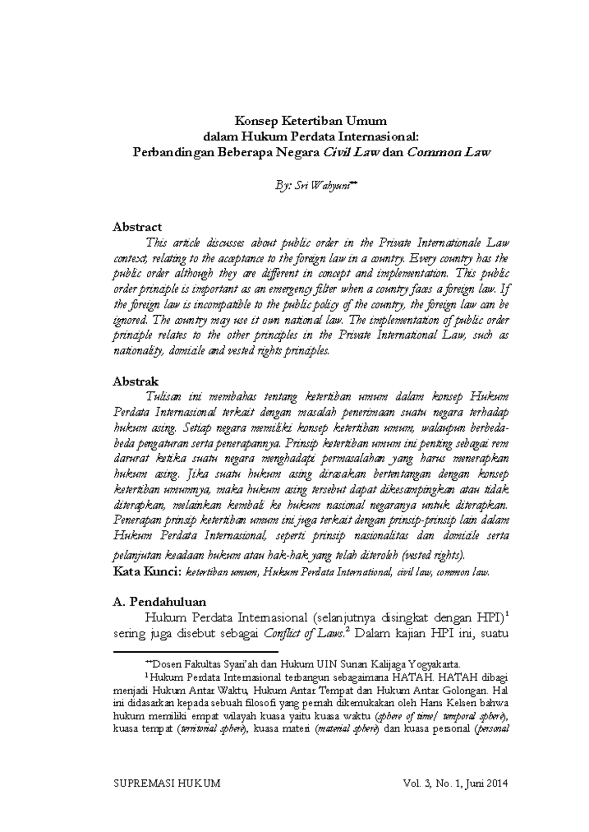 Ketertiban umum - done - Konsep Ketertiban Umum dalam Hukum Perdata ...