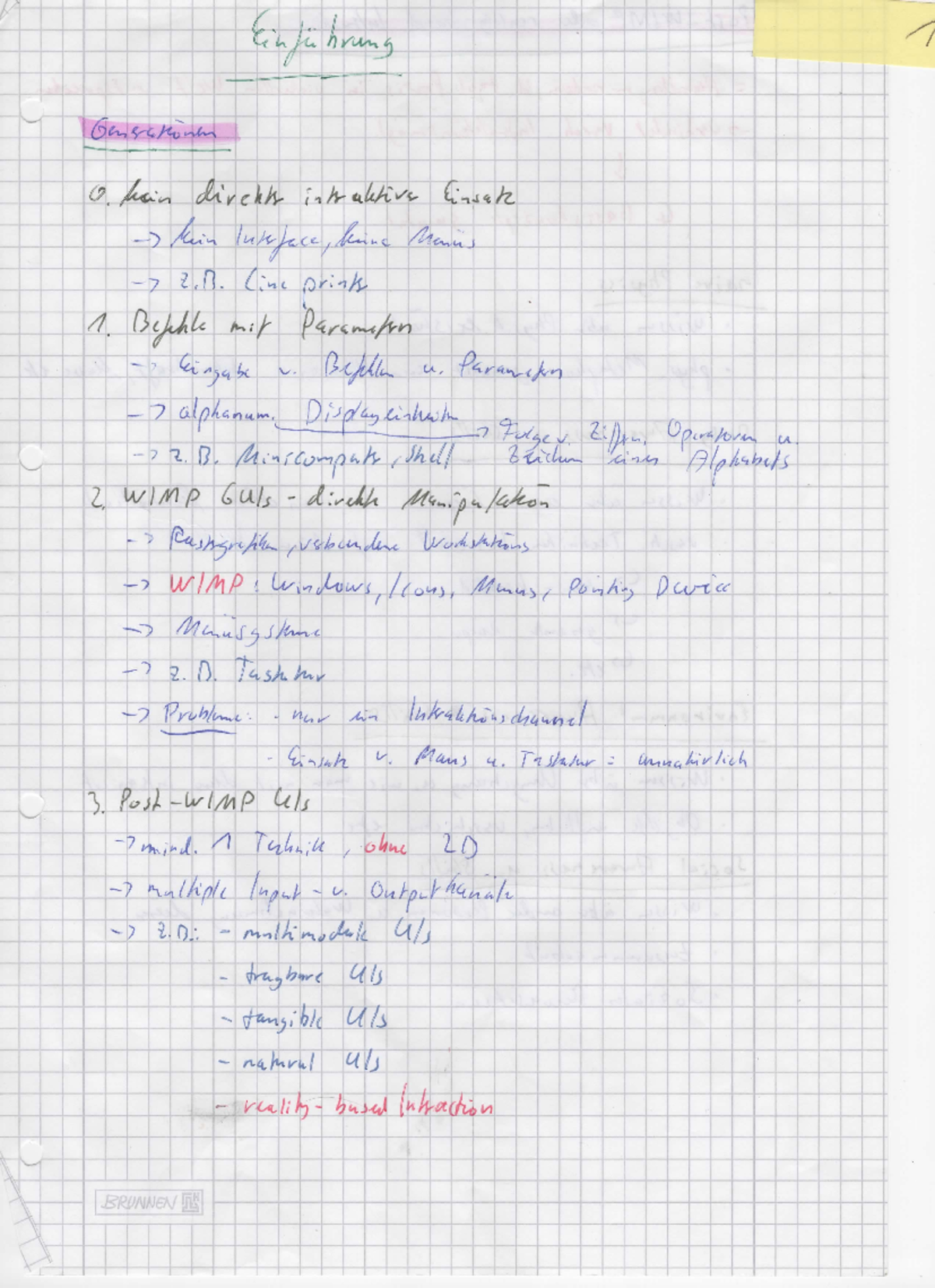 1 Einführung - Advanced User Interfaces - Studocu
