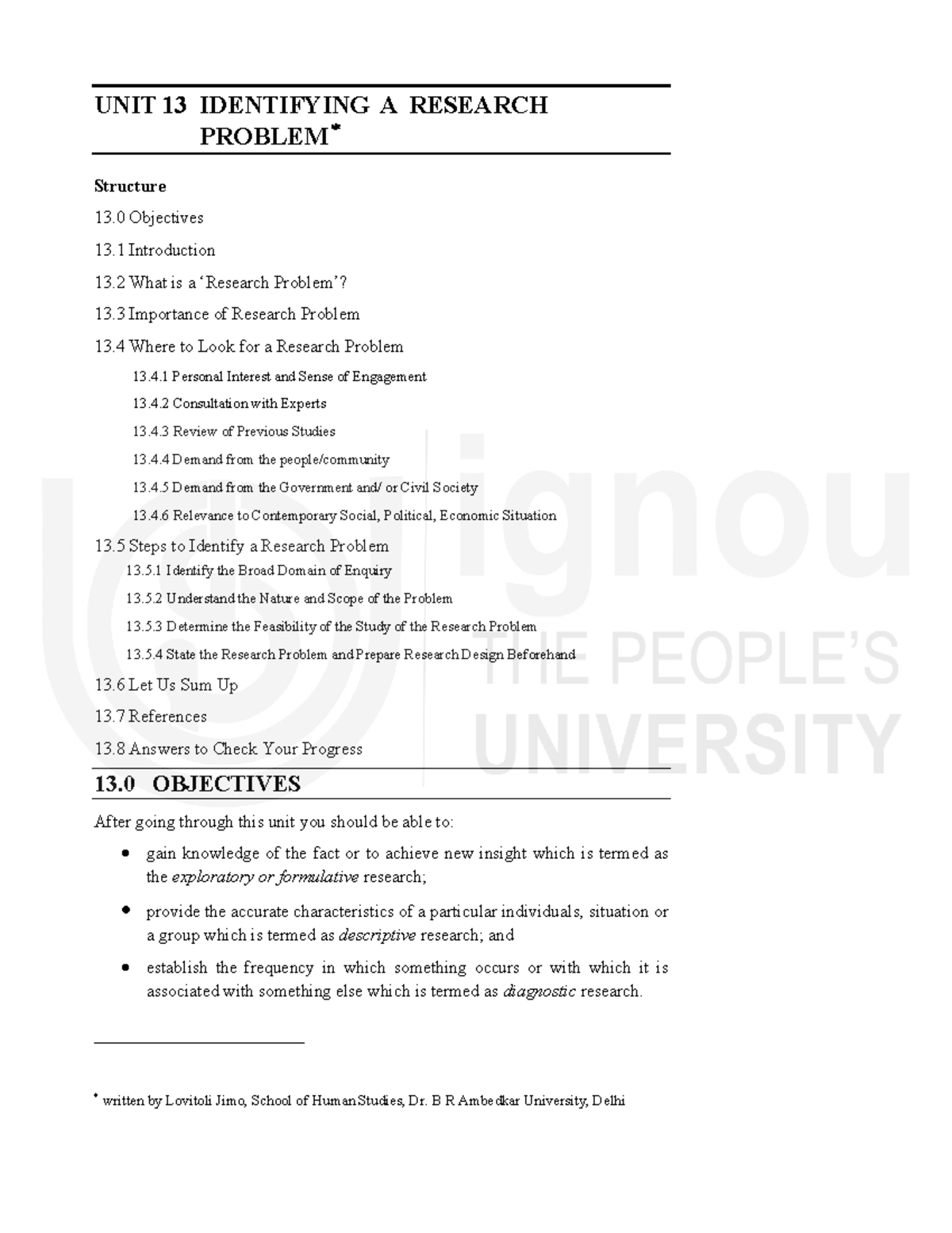 Unit-13 - HEHE HOHO KEKE - UNIT 13 IDENTIFYING A RESEARCH PROBLEM ...
