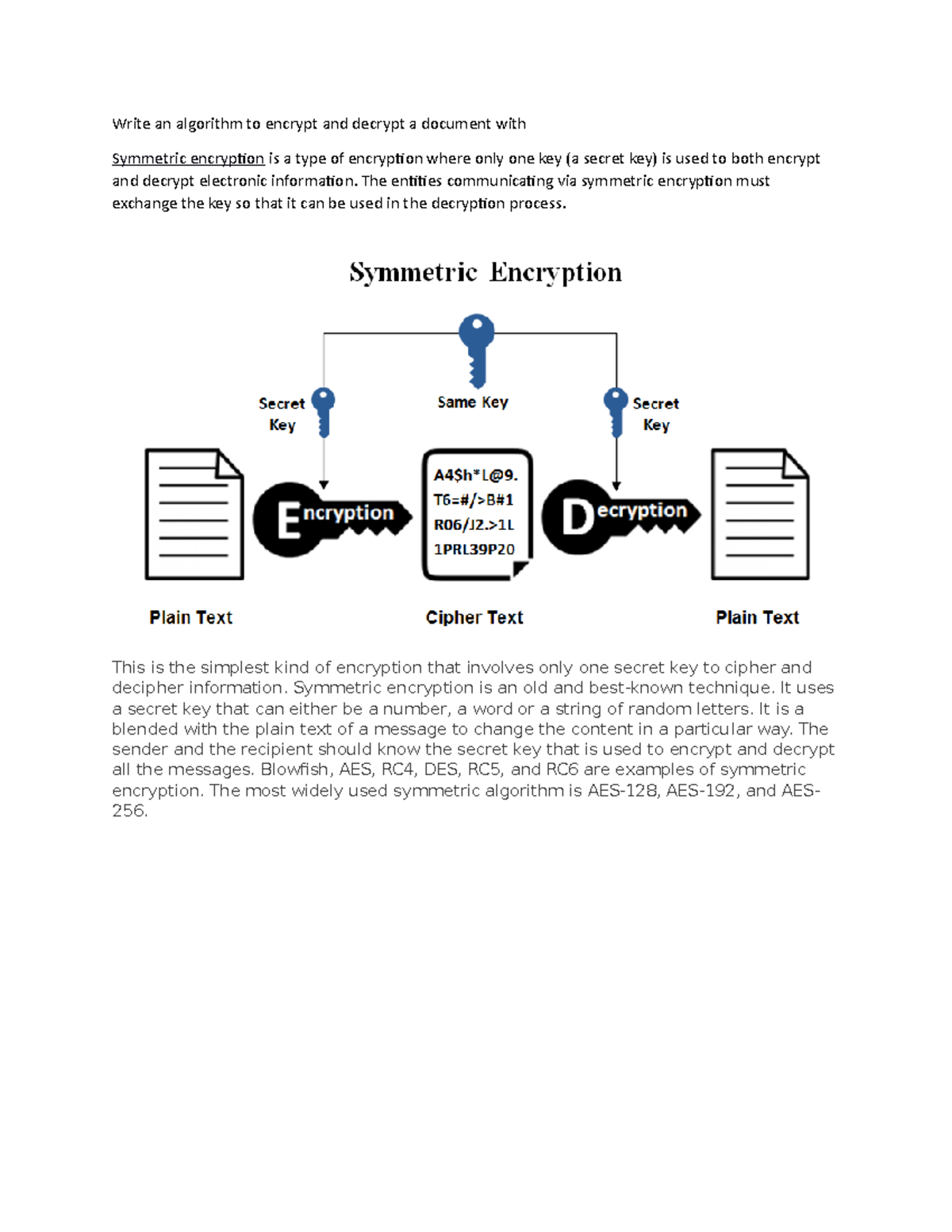 Assignment 2 Computer Security level 400 - Write an algorithm to ...