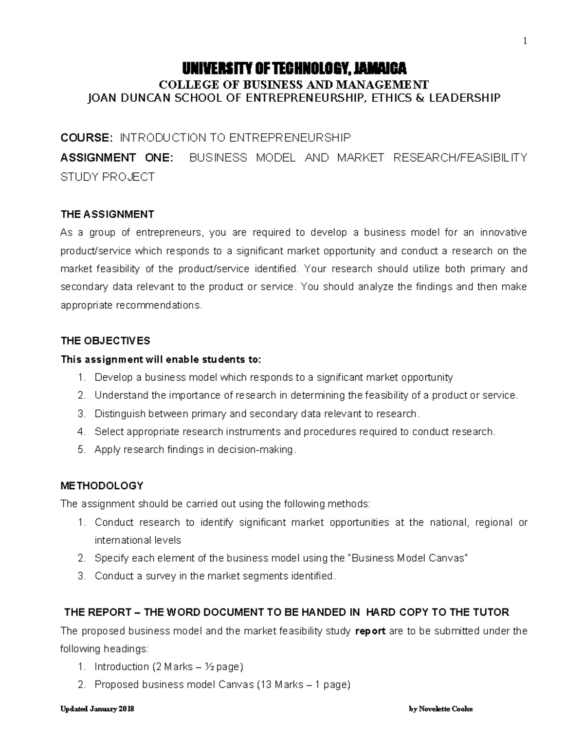Business Model Feasibility Study Assignment (2)updated 2022 3 fin ...