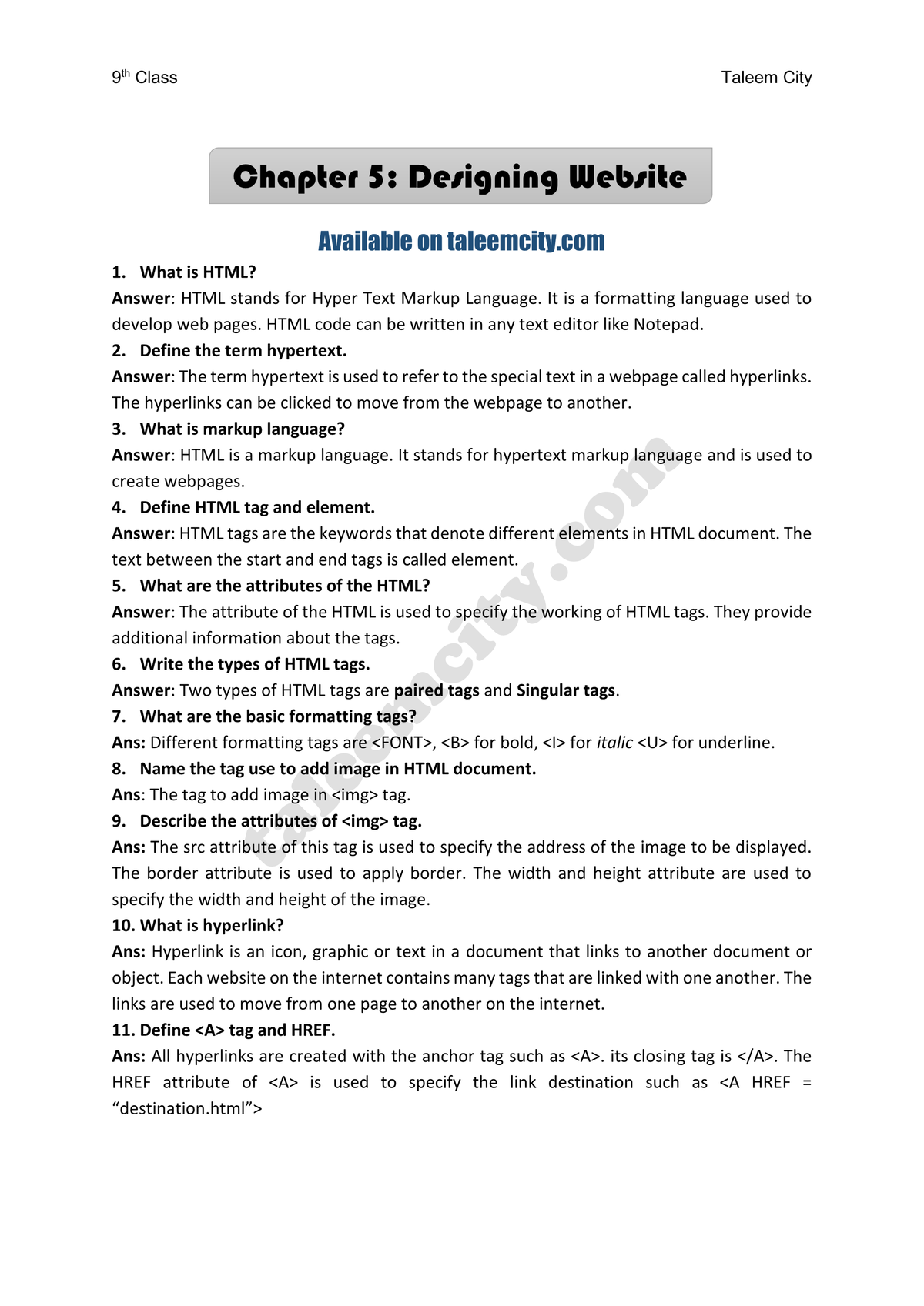 Chapter no.5 computer - Computer science - Studocu