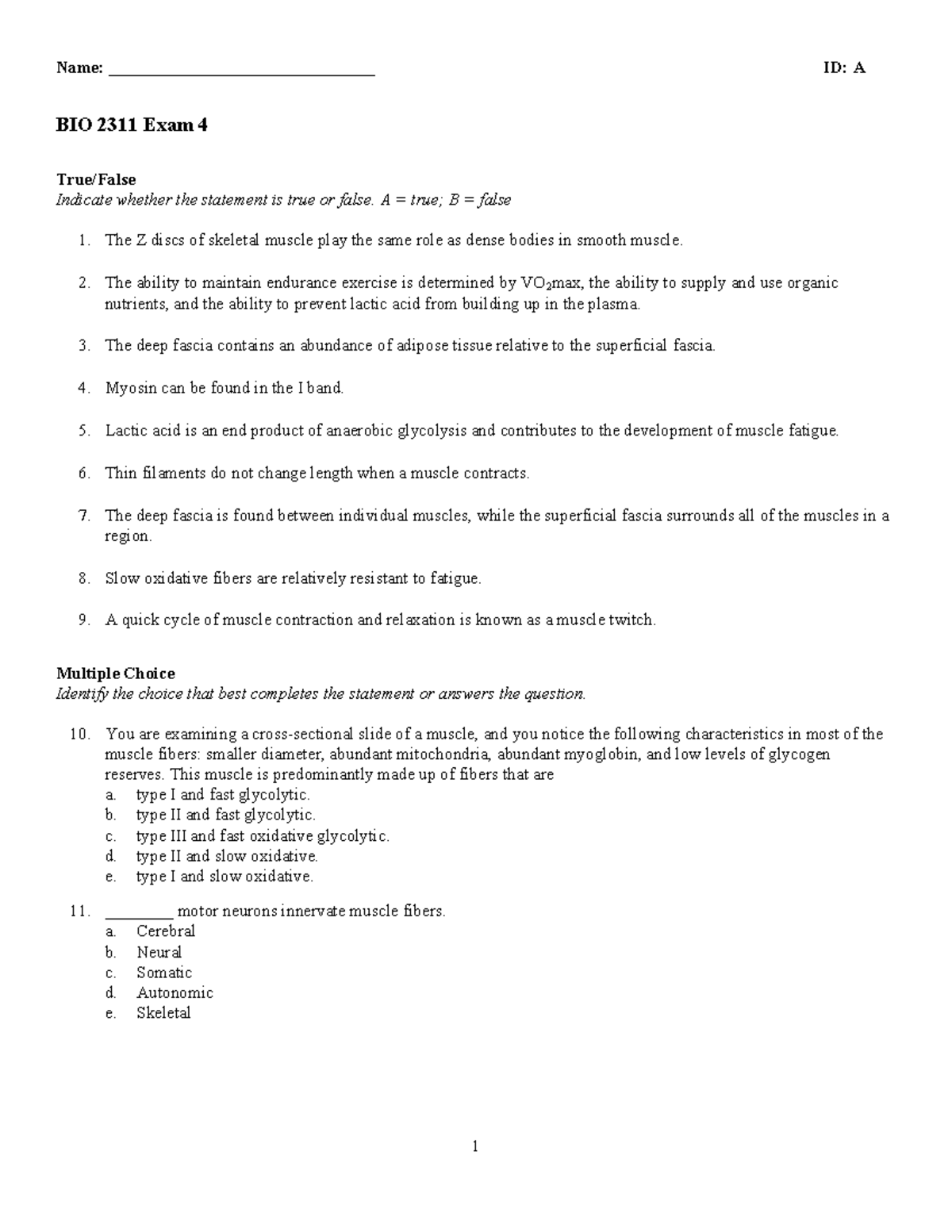 Exam 4 version A with key - 1DPH BBBBBBBBBBBBBBBBBBBBBBBBBBBBBBB ...