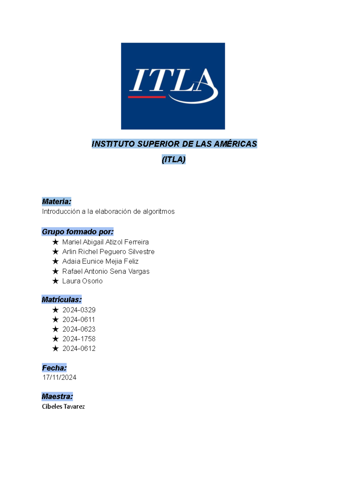Diagramadeflujos grupo 1 arreglados - INSTITUTO SUPERIOR DE LAS ...