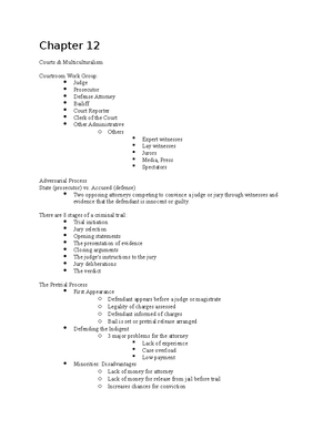 Chapter 1 and 2 - Lecture notes 1-2 - Chapter 1 & 2 Key Terms: Minority ...