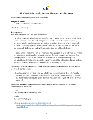HIS 100 Module One Activity Template (2) - Joseph G Shrum Perspectives ...