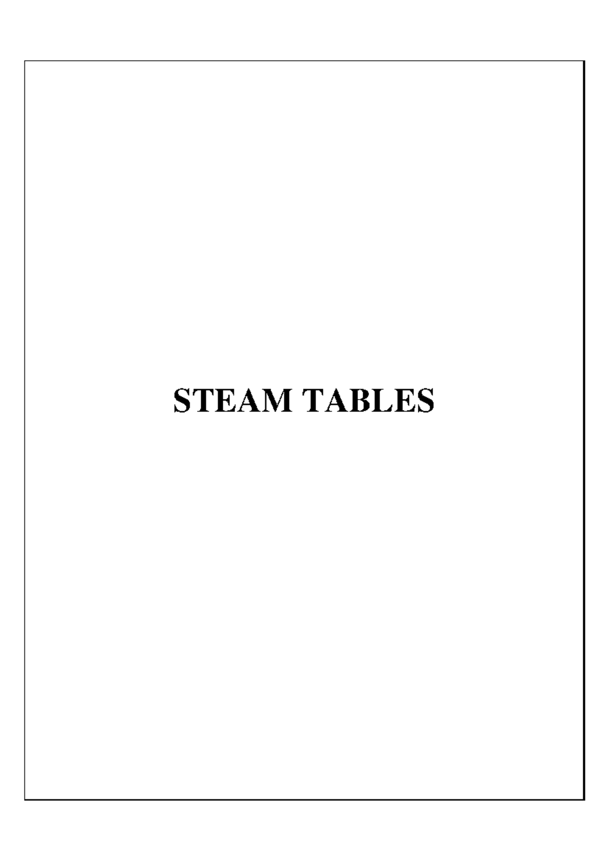 Steam table - STEAM TABLES TABLE 1 Properties of WATER in Compressed ...