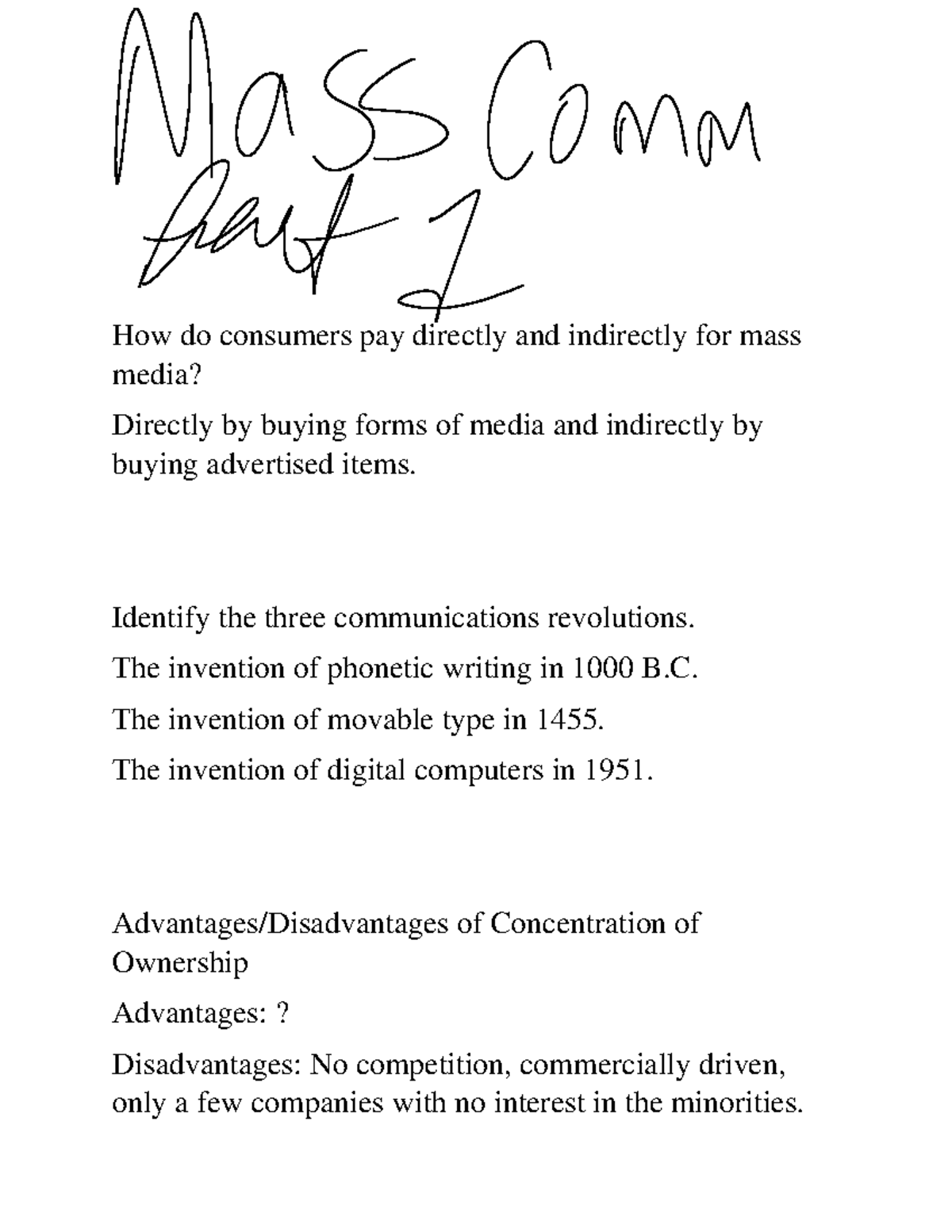 Mass COom test - mass communication test review helped me out a lot ...