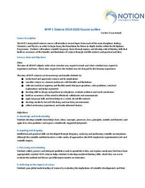 MYP 2-science coarse -outline 2019 2020 - MYP 2 Science 2019-2020 ...