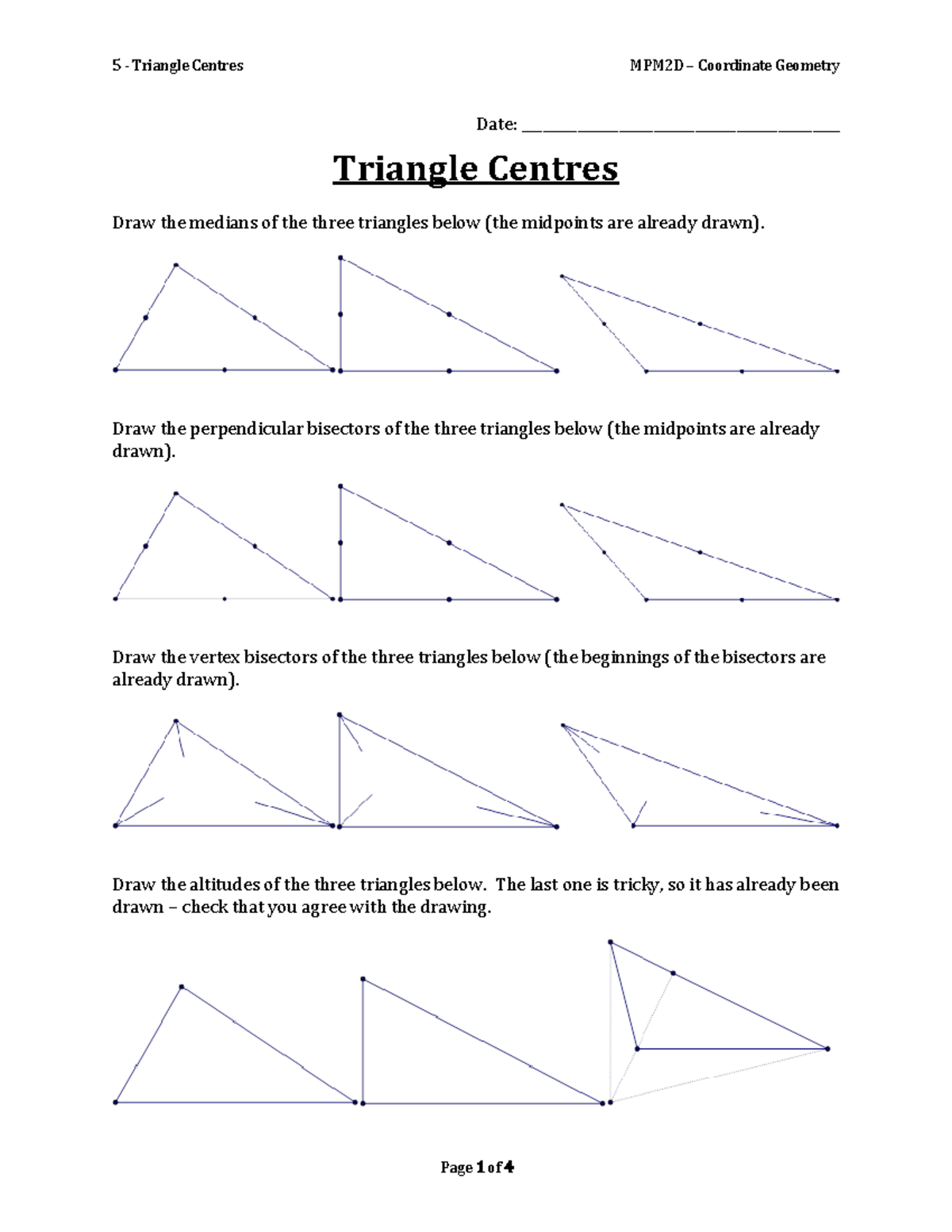 05 - Triangle Centres - Notes - Date ...