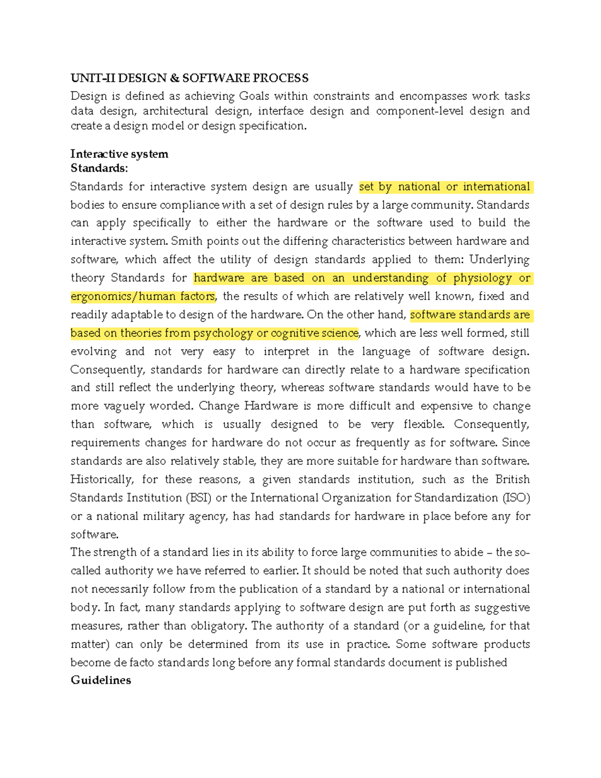 Unit2 HCI - dafydkjljkbknl - UNIT-II DESIGN & SOFTWARE PROCESS Design ...