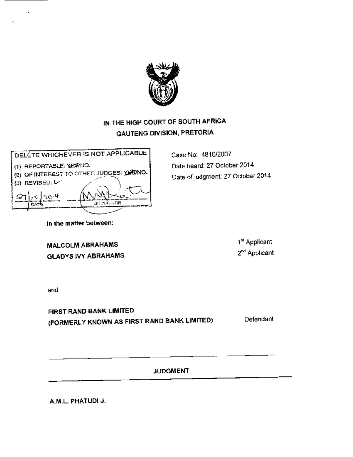 840 - Court Case - CSL2601 - Studocu