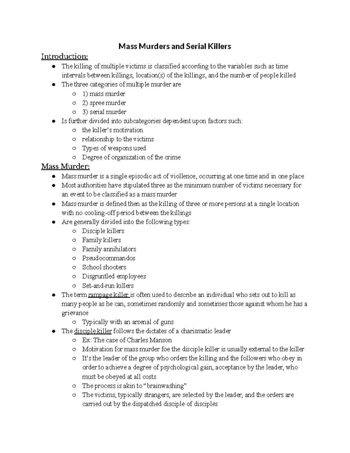 Chp. #5 book-Psyc and Law - Mass Murders and Serial Killers ...