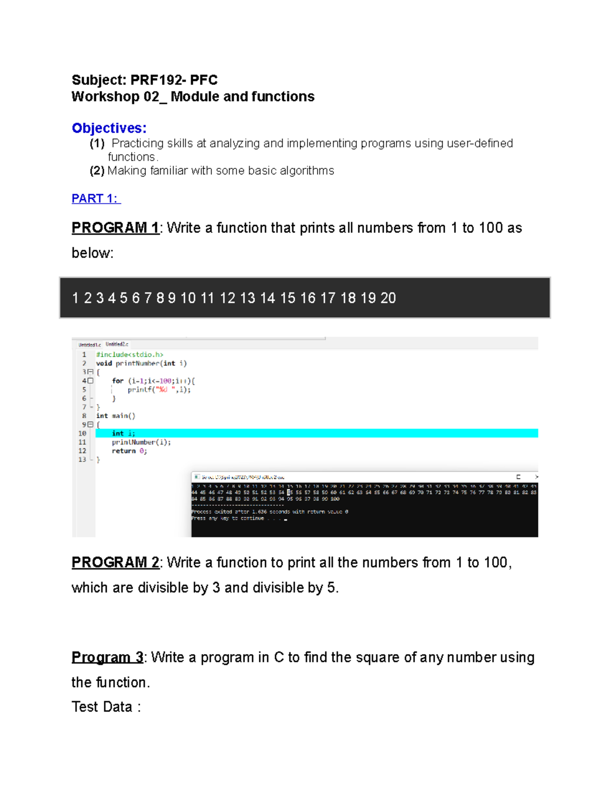 Workshop 02 - ca1 - Subject: PRF192- PFC Workshop 02_ Module and ...